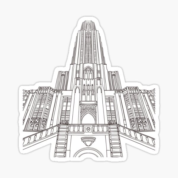 "Cathedral of Learning, Pittsburgh Pa" Sticker for Sale by Vbaur ...