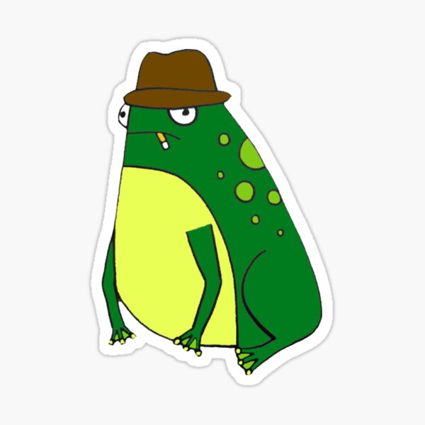 "Derp Cartoon Frog" Sticker by SolarCrush | Redbubble