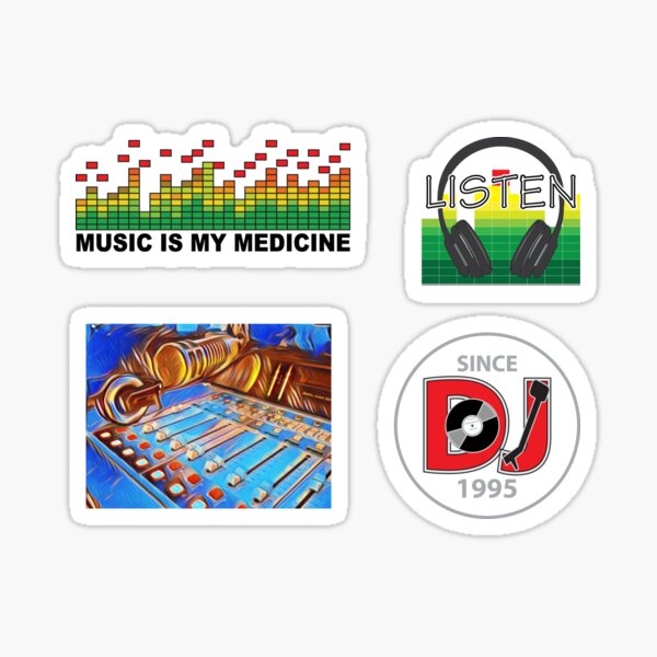 "Music Sticker Pack 001" Sticker for Sale by JockArts | Redbubble