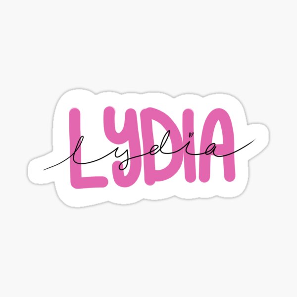 "Lydia name sticker" Sticker by PrincessTrena | Redbubble
