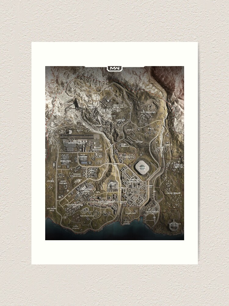 "Warzone Map" Art Print for Sale by rayjogreen | Redbubble
