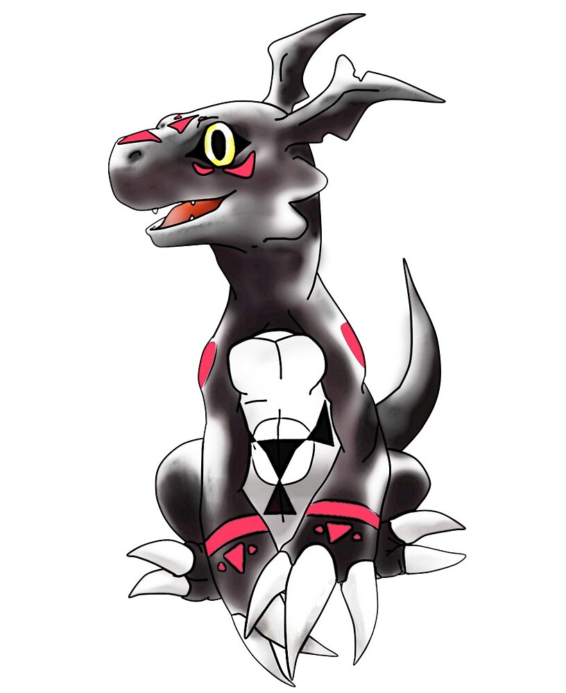 "Black Guilmon" by Blaggle | Redbubble