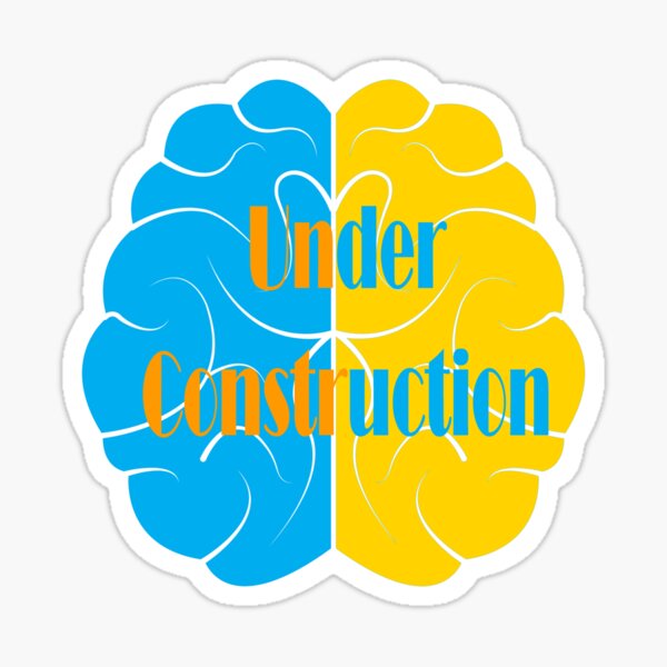 "Under construction" Sticker for Sale by Treasure-Hunt | Redbubble