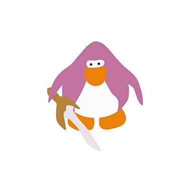 "Club penguin funny sword meme" Sticker for Sale by nikkihistory ...