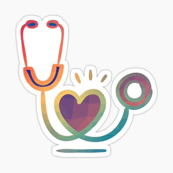 "Rainbow Stethoscope" Sticker for Sale by AllRyeTea | Redbubble