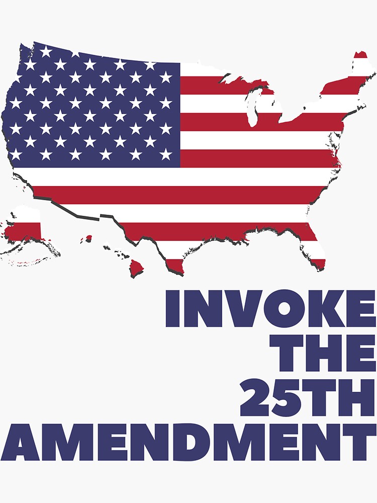 "invoke the 25th amendment" Sticker for Sale by Hey-Nice-Shirt | Redbubble