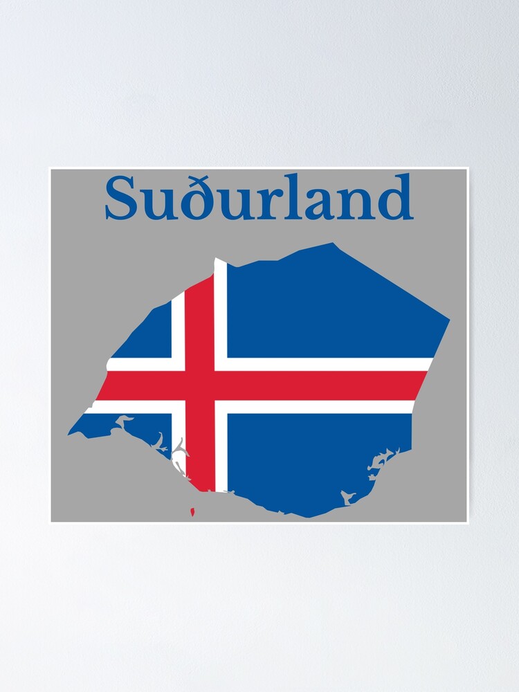 "Iceland Southern Region Map." Poster for Sale by marosharaf | Redbubble
