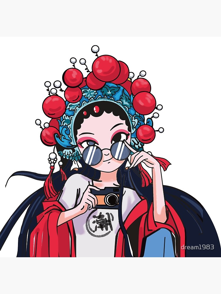 "peking opera character dan horn" Art Board Print for Sale by dream1983 ...