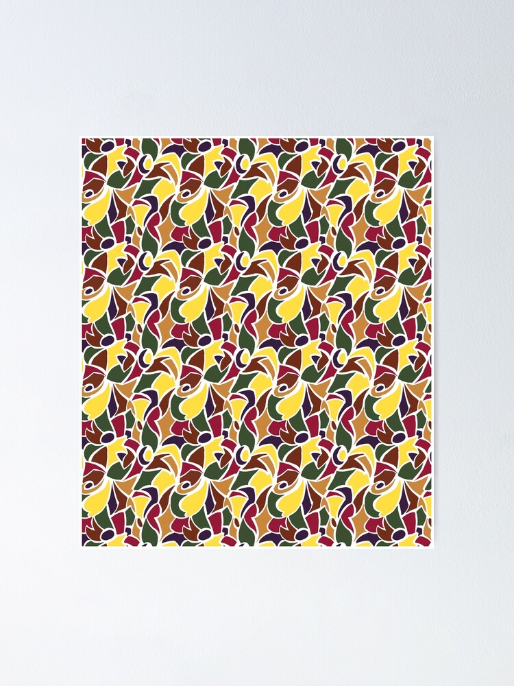 "Funky Shapes" Poster for Sale by doorstoplord | Redbubble