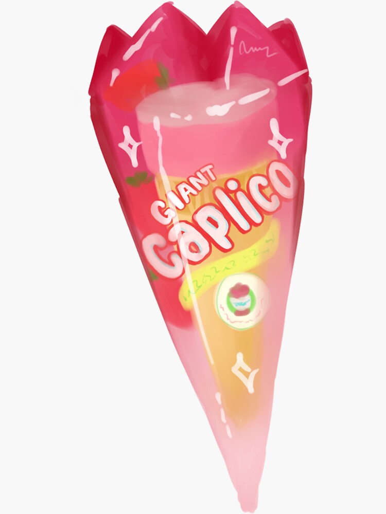 "Strawberry Caplico" Sticker by anasthetix | Redbubble
