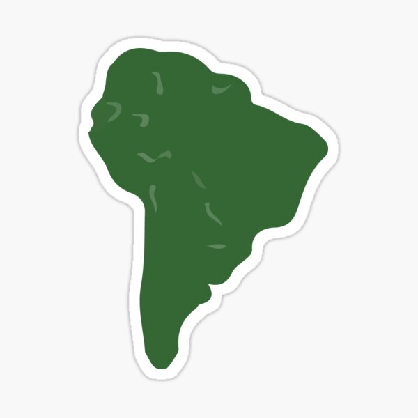 "Map of the continent of South America" Sticker by Mounir7 | Redbubble