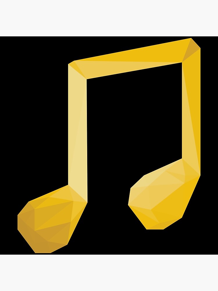 "Music Note Symbol Low Poly" Poster by MHich | Redbubble