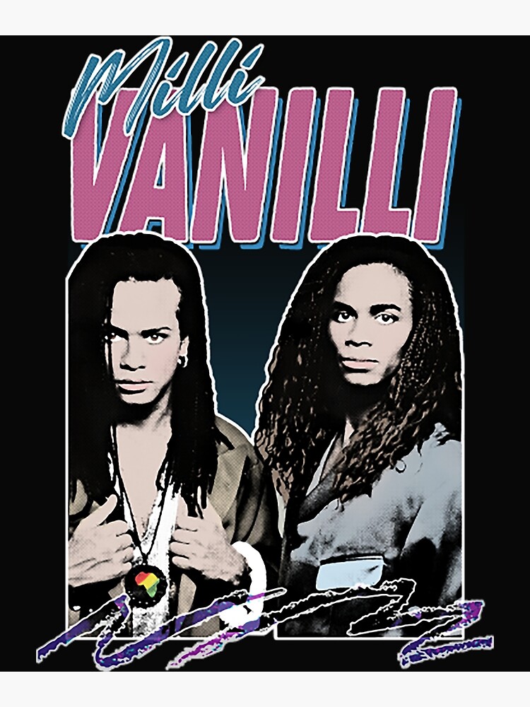 Poster « Milli Vanilli T-ShirtMilli Vanilli - 80's Fanart Aesthetic ...