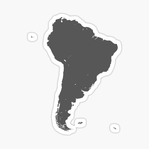 "Map of the continent of South America" Sticker by Mounir7 | Redbubble