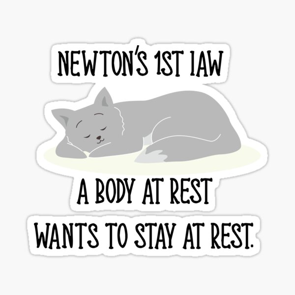 "Newton's First Law" Sticker for Sale by ariaarti | Redbubble