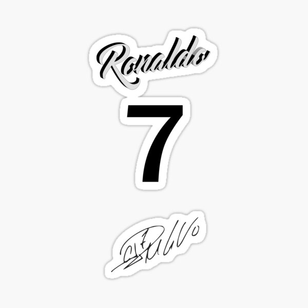 "Cristiano Ronaldo 7" Sticker by DesignHub08 | Redbubble