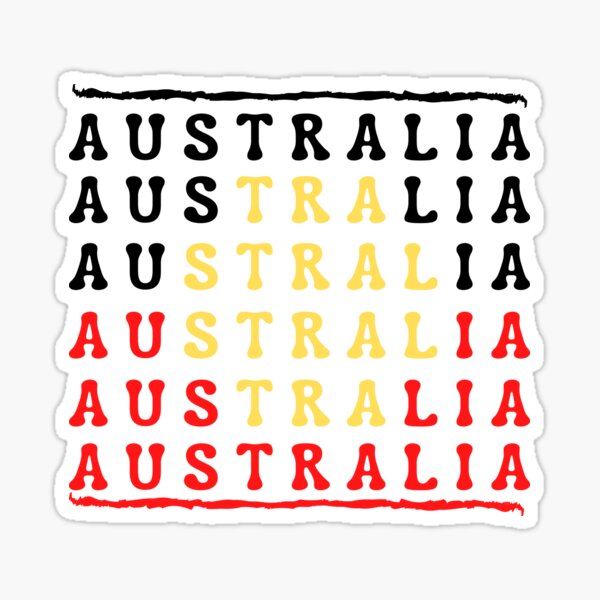 "Australia Aboriginal Letter Flag" Sticker by FedSherDesign | Redbubble