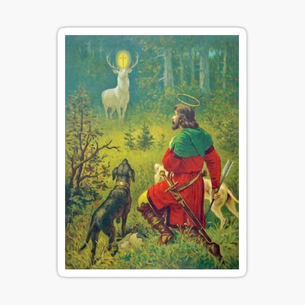 "Saint Hubertus" Sticker for Sale by Beltschazar | Redbubble