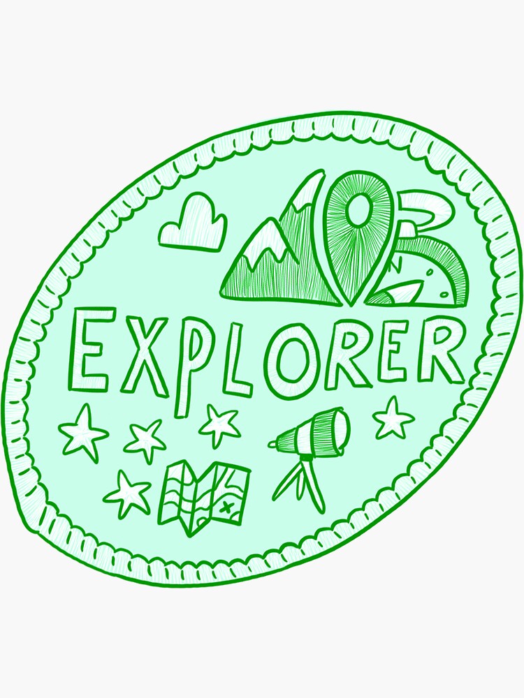 "Explorer Badge / Crest / Patch / Emblem" Sticker for Sale by Loradore ...