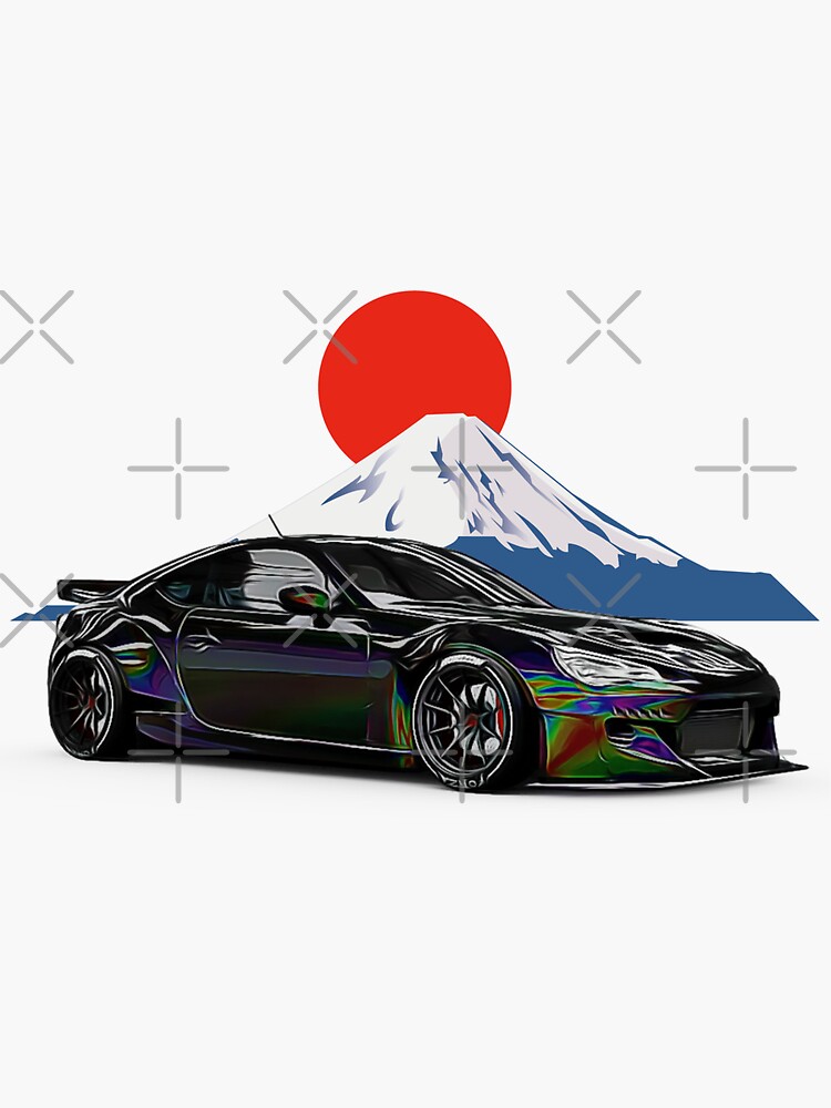 "GT86 Custom Fuji JDM Japan Print" Sticker by Auto-Prints | Redbubble