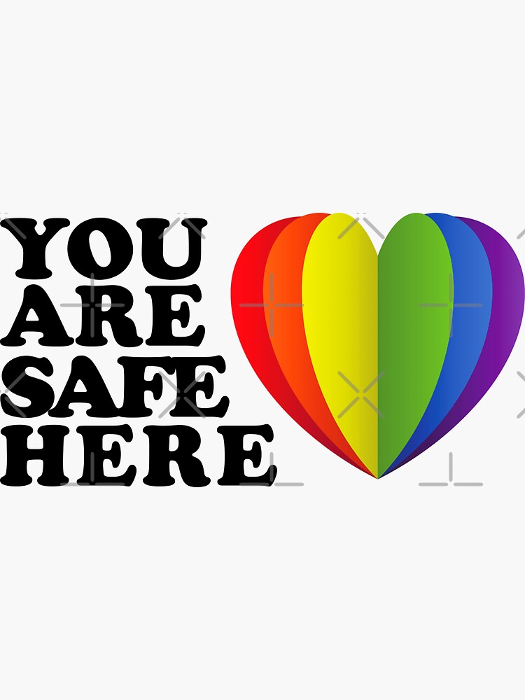 "LGBTQ Sign Safe Space Ally Love" Sticker for Sale by aronia | Redbubble