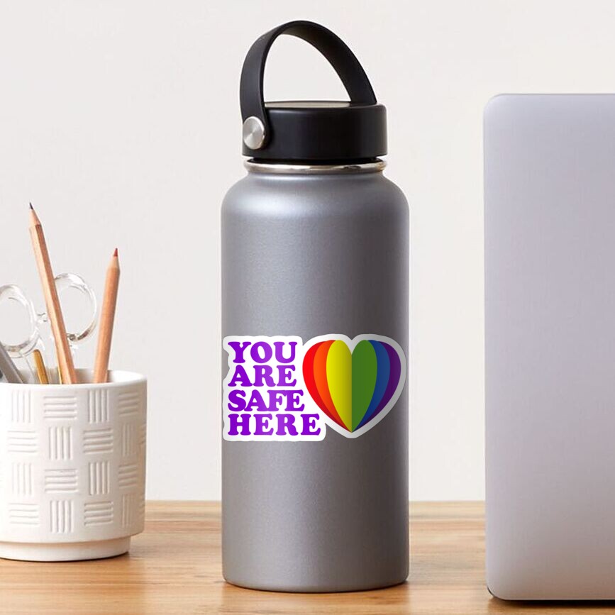"LGBTQ Sign Safe Space Ally Flag" Sticker for Sale by aronia | Redbubble