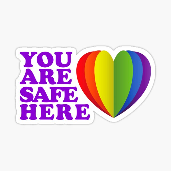 "LGBTQ Sign Safe Space Ally Flag" Sticker for Sale by aronia | Redbubble