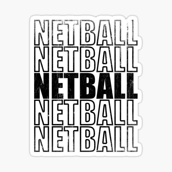 "Netball Repeated text typography" Sticker for Sale by patprattpets ...