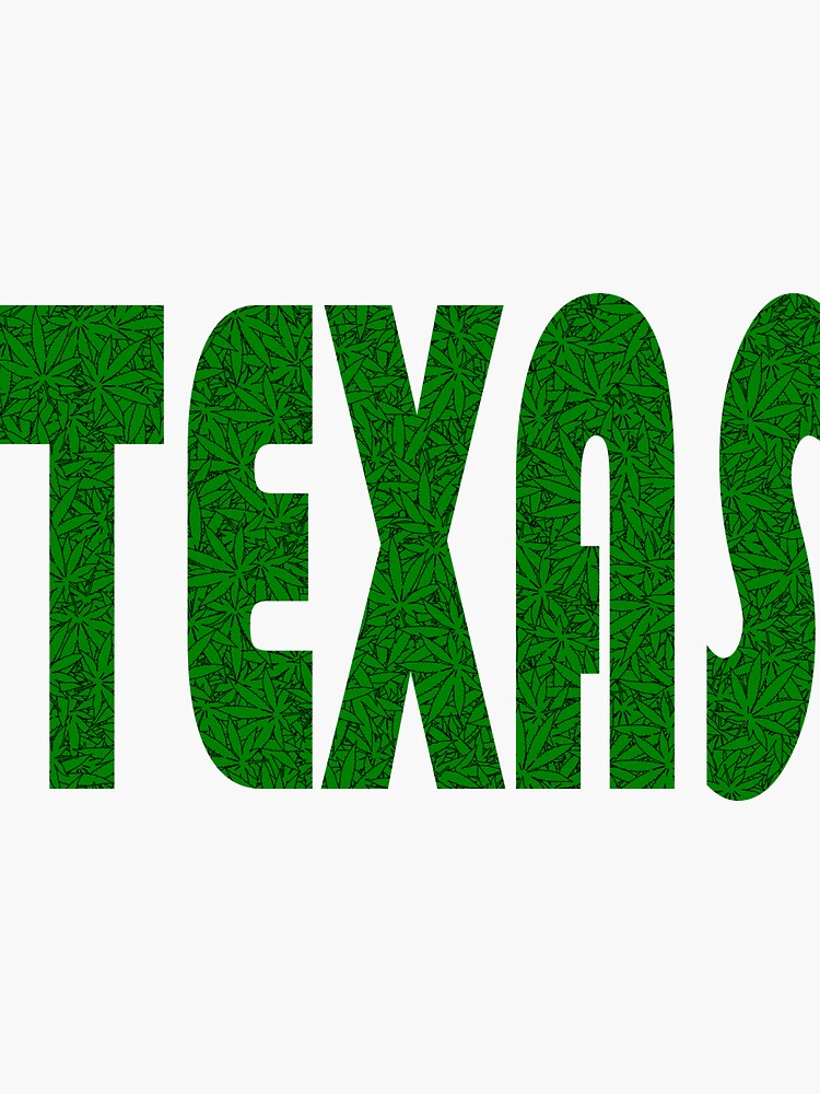 "Texas Weed Leaf Pattern" Sticker by LaCaDesigns | Redbubble