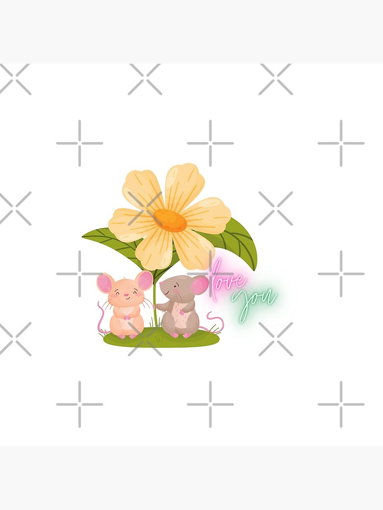 Mice couple under a flower Premium Matte Vertical Poster sold by ...