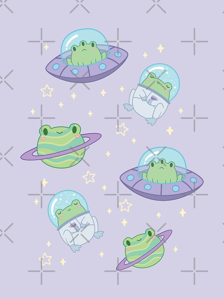 "Cute Cosmic Frogs" Poster by ElectricFangs | Redbubble