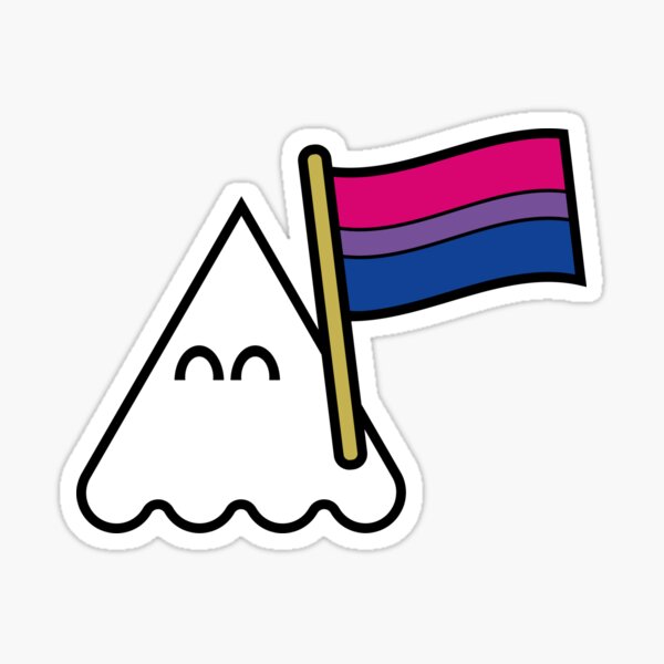 "Bisexual Pride Flag Happy Ghost" Sticker for Sale by SpettroCo | Redbubble