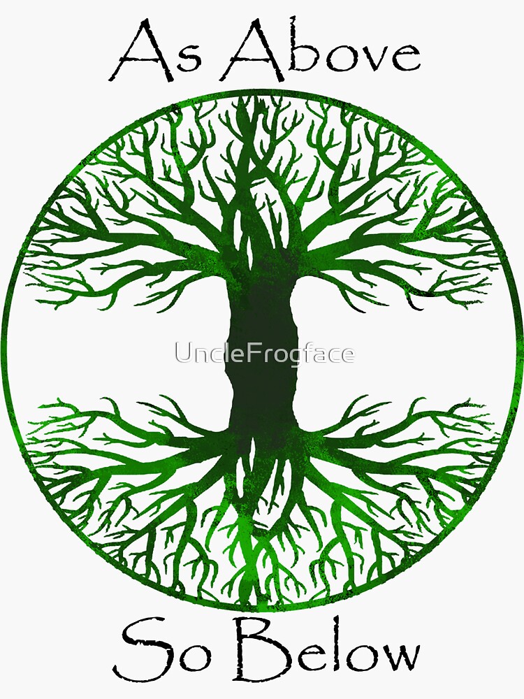 "Tree of life. As above, as below" Sticker for Sale by UncleFrogface ...