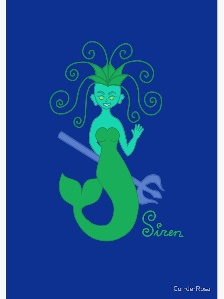 "Siren Cartoon" Poster by Cor-de-Rosa | Redbubble