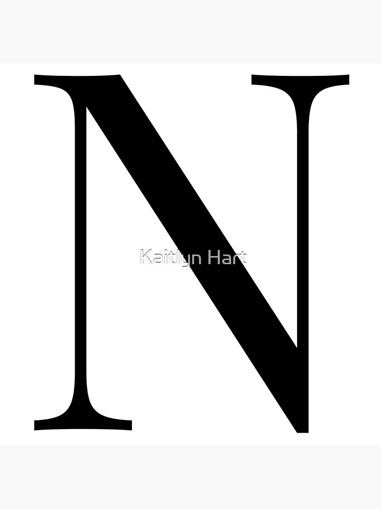 "Letter N in a Classic Font" Art Print for Sale by Kaitlyn Hart | Redbubble