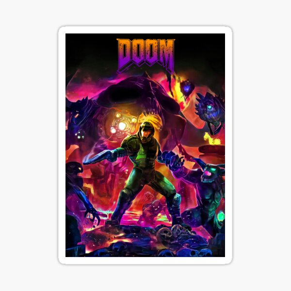 "DOOM Guy" Sticker for Sale by chrishbk67 | Redbubble