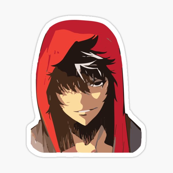 "Mysterious Anime boy smiling and overconfident !!" Sticker by ...