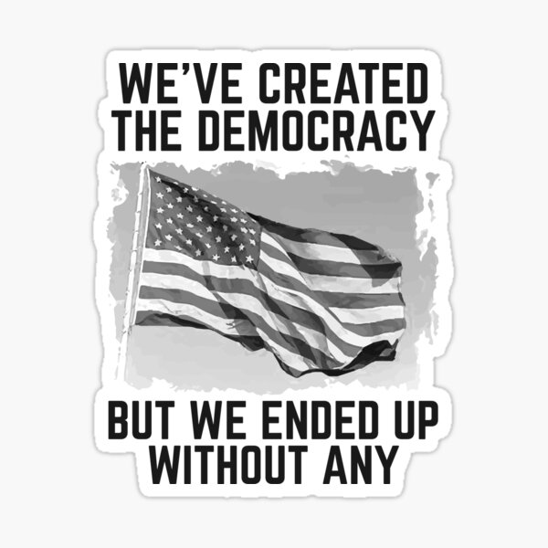 "Democracy USA flag" Sticker for Sale by ProjecTees | Redbubble