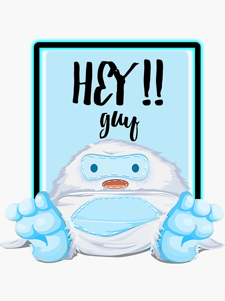 "Hey !! guy" Sticker for Sale by 020233328 | Redbubble