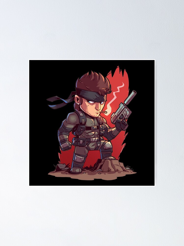 "Solid Snake Smoking Cartoon *HIGH QUALITY*" Poster by Alex3214 | Redbubble