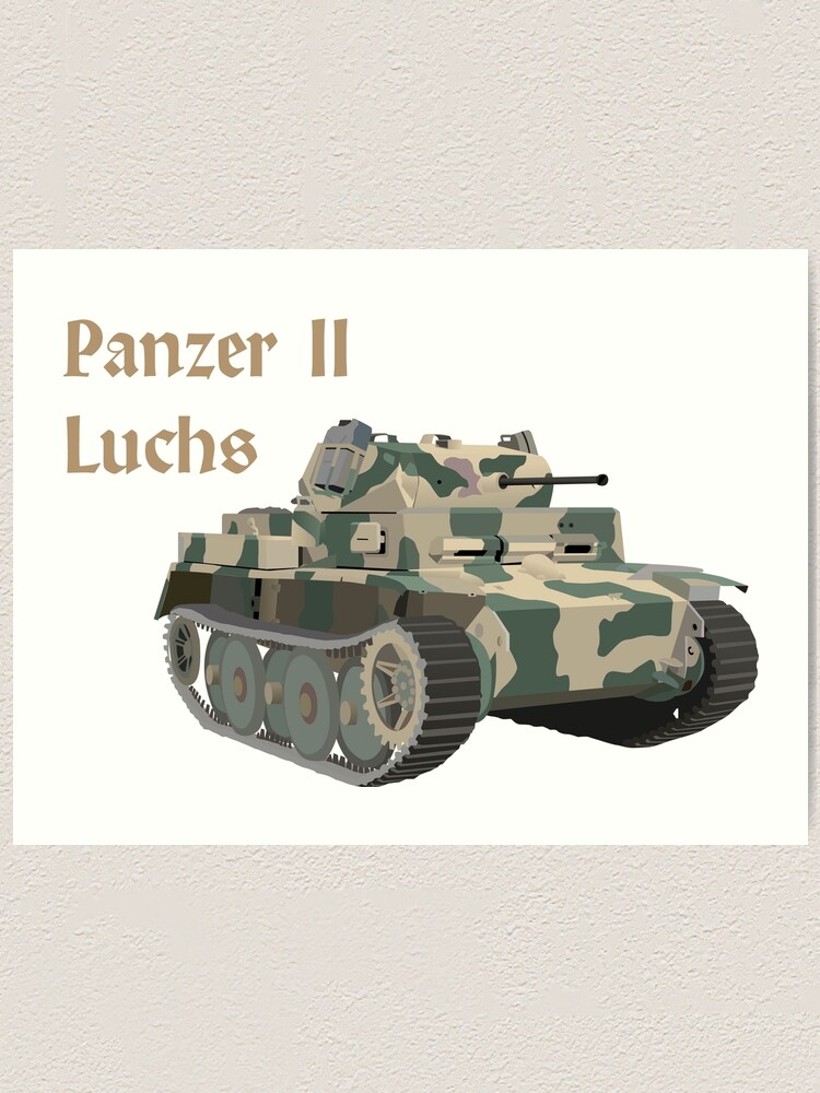 "Panzer II Luchs German WW2 Battle Tank " Art Print by NorseTech ...