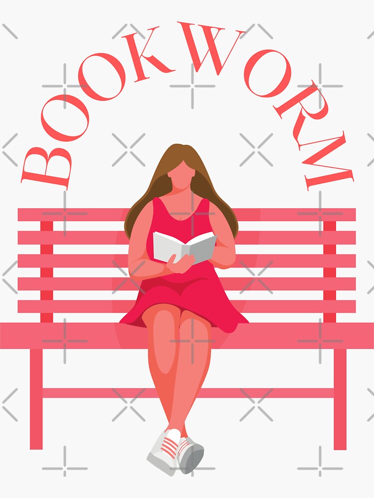 "Lady Bookworm" Sticker by javajossi | Redbubble
