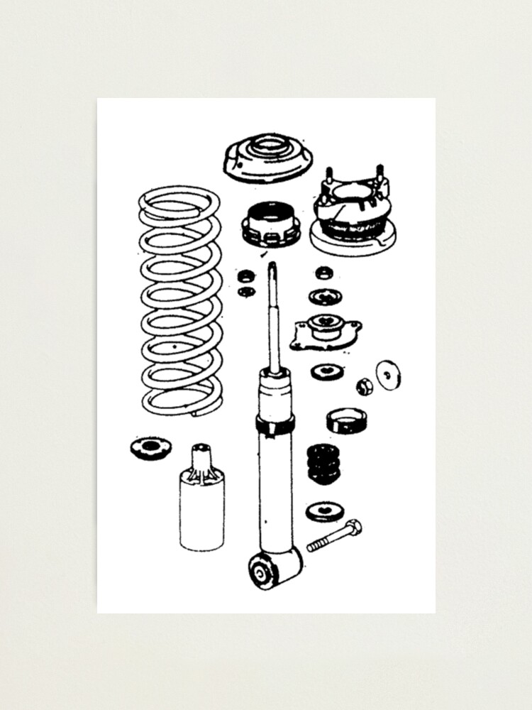 "Coilovers exploded diagram collage" Photographic Print by joshuaballs ...