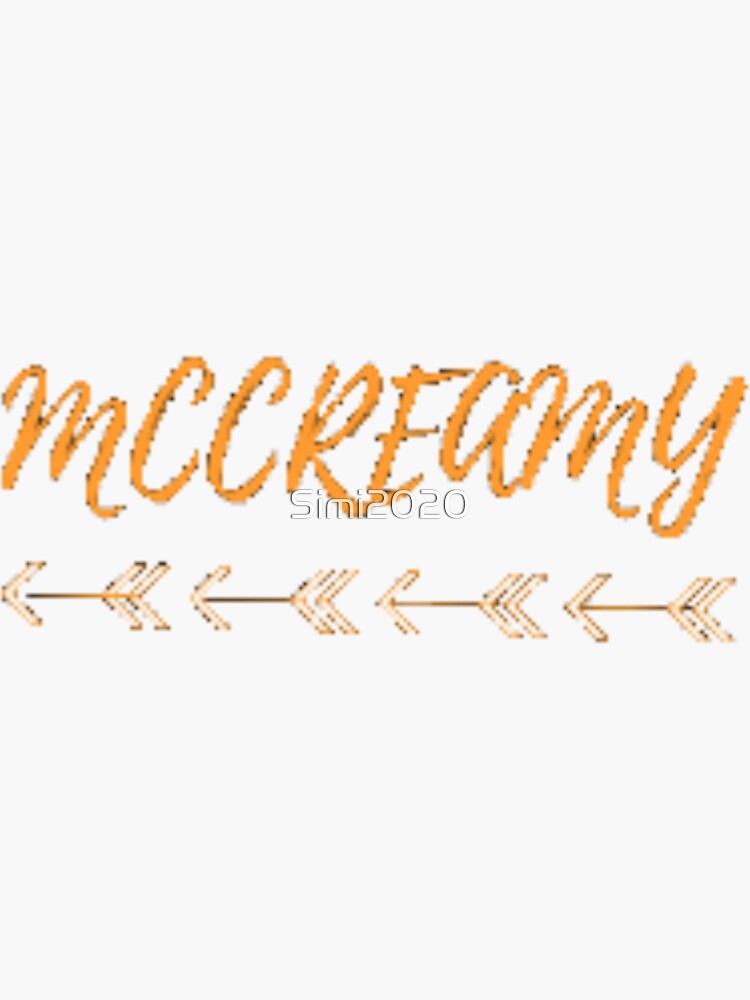 "MCCREAMY" Sticker for Sale by Simi2020 | Redbubble