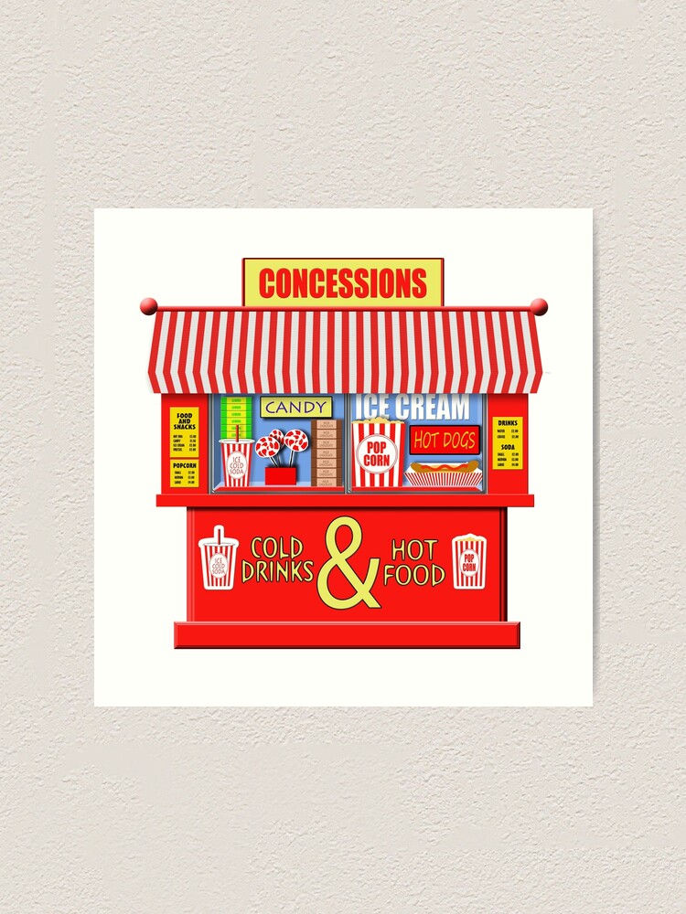"Movie Theater Concessions Stand " Art Print by macdesigns | Redbubble