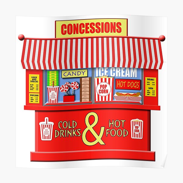 "Movie Theater Concessions Stand " Poster by macdesigns | Redbubble