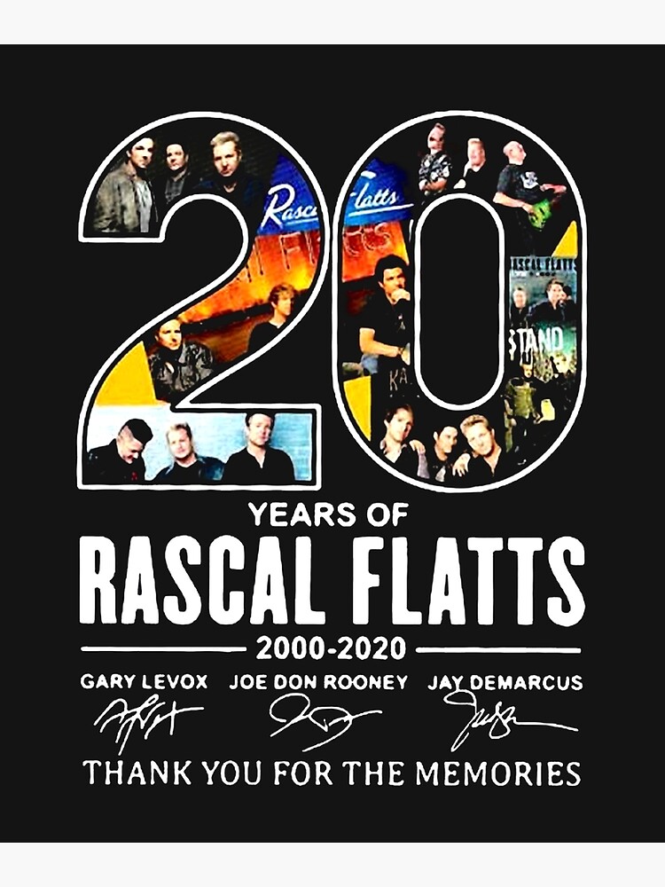Lámina fotográfica «20 años originales de Rascal Flatts 2000-2020 ...