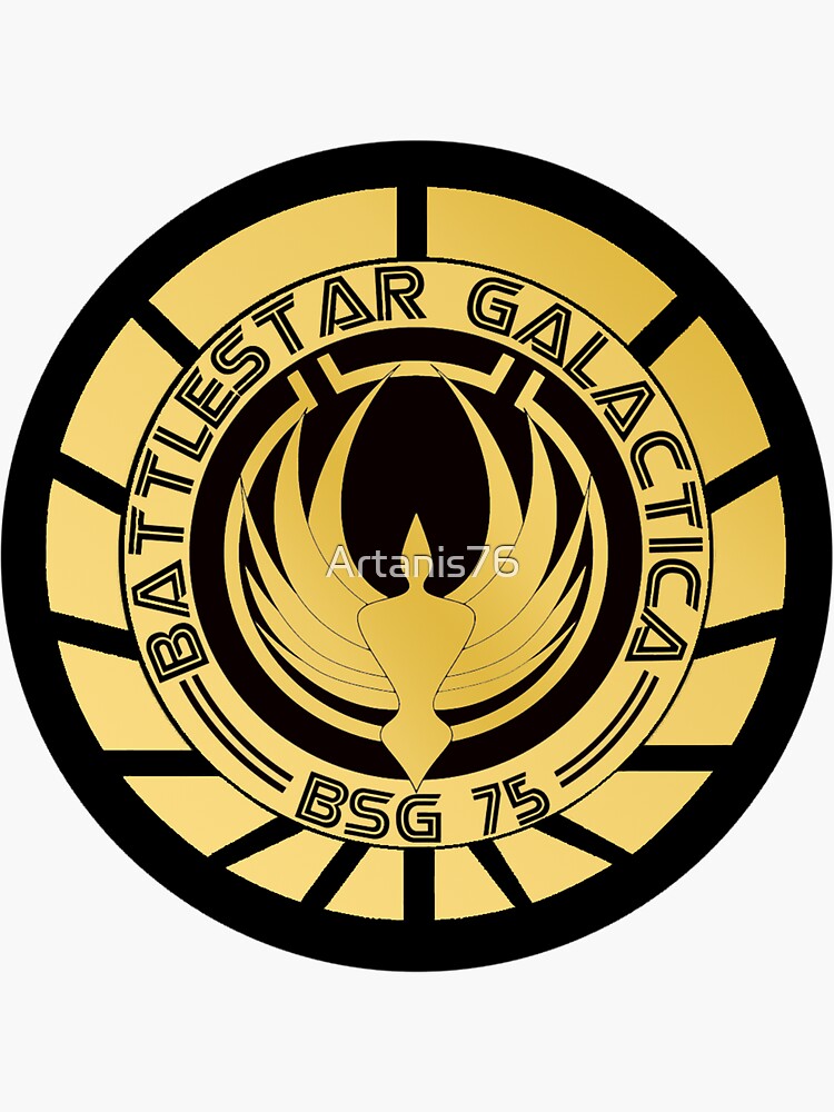 "Battlestar Galactica Golden Logo" Sticker by Artanis76 | Redbubble
