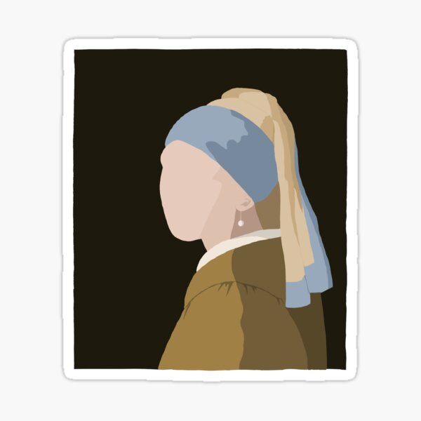"Johannes Vermeer's Girl With a Pearl Earring" Sticker for Sale by 20V ...