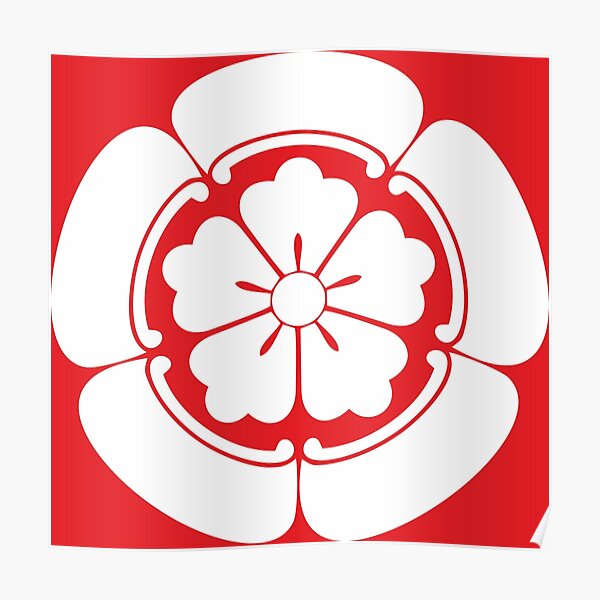 Póster «Oda Clan Kamon / Mon Blanco / Rojo» de JollyImp | Redbubble